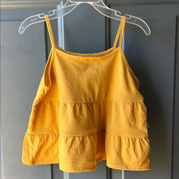 Old Navy | Shirts & Tops | Yellow Tiered Tank Top | Poshmark